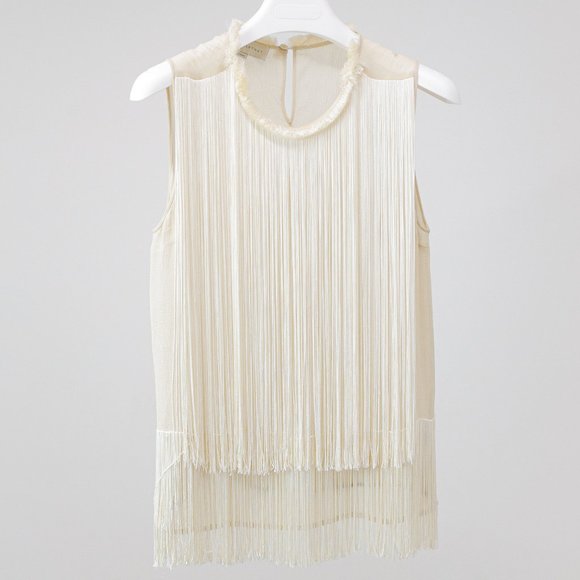 Stella McCartney Silk Fringe Top Blouses